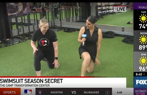 KMPH FOX FRESNO Stretch into Swimsuit Season Part 2 - The Camp TC